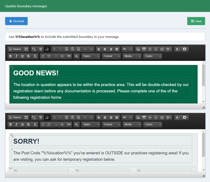 Creating & Managing the Boundary Map Messages